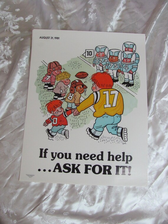 1980's Vintage Safety Workplace Inspirational Cartoon - Etsy