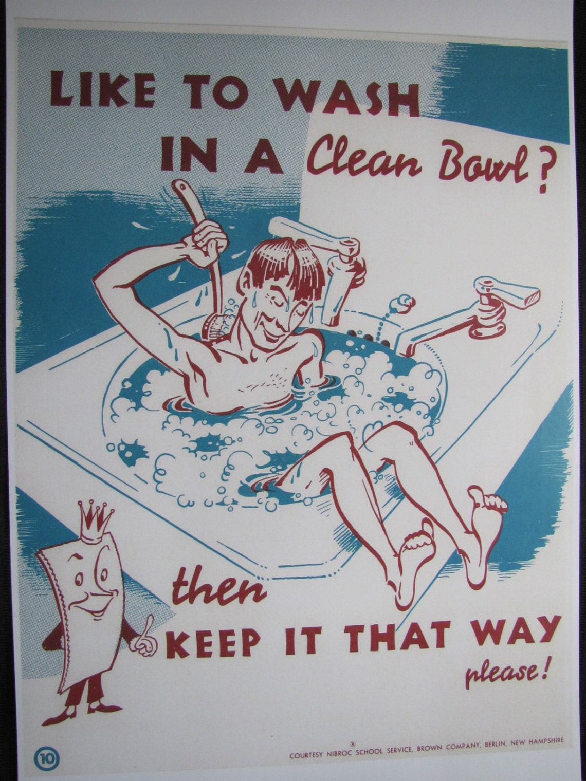 Retro Vintage Safety Poster Print -- Circa 1950s Mid Century - Wash in ...