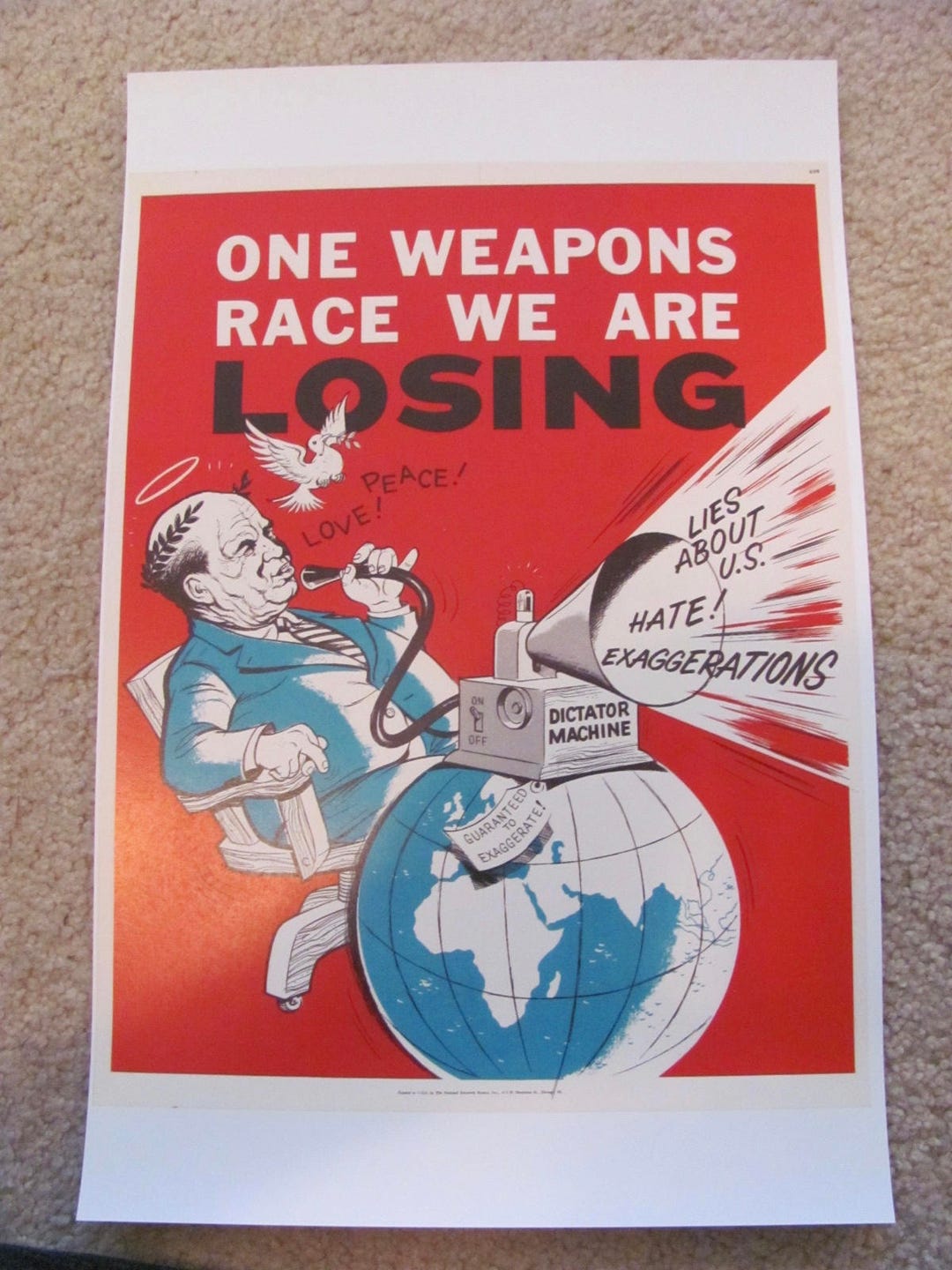 Poster Weapons Race - Retro Vintage Safety Inspirational Poster ...