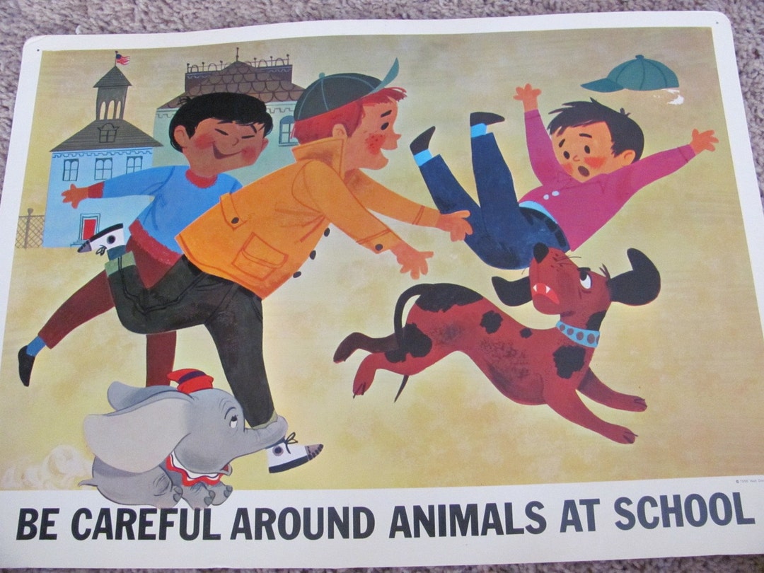 Disney Poster - Be CAREFUL AROUND ANIMALS - Classroom School Safety ...