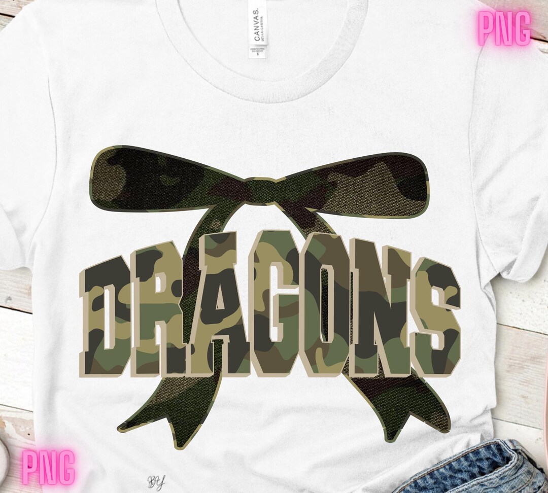 Dragons Png, Camo Png, Retro Dragons Sublimation, Game Day Png, Dragons ...