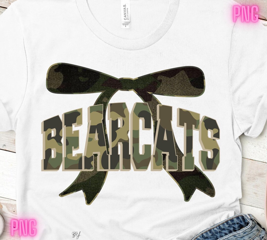Bearcats Png, Retro Camo Png, Bow Png, Retro Bearcats Sublimation, Game ...