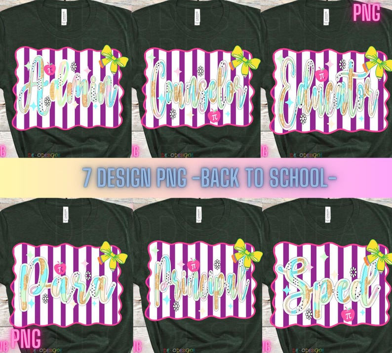 School PNG Bundle, Back to School, Teacher, Sped, Para, Counselor ...