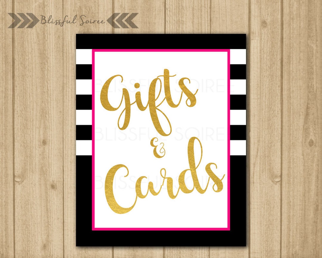 Gifts Sign Printable Sign Gifts and Cards Sign Baby - Etsy