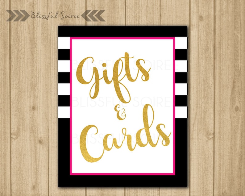 Gifts Sign Printable Sign Gifts and Cards Sign Baby | Etsy