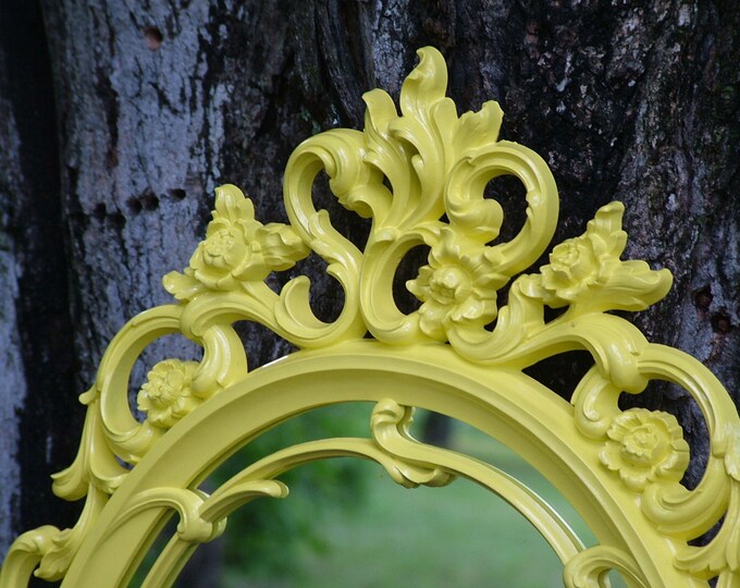 Ornate Yellow Wall Mirrror 29 X 18 OR CHOOSE Colornursery - Etsy