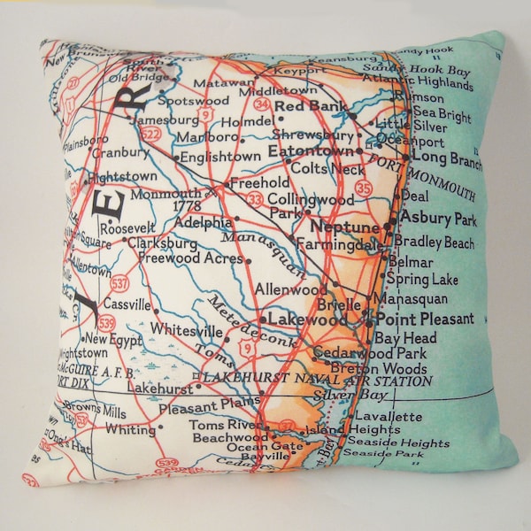 Map Pillow - Etsy