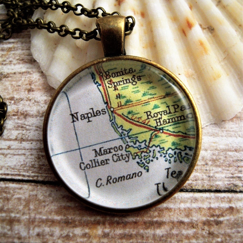 Map Necklace - Etsy