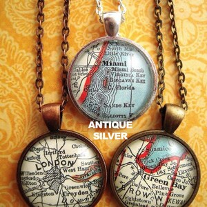 Custom Map Jewelry You Choose Worldwide City Location Map Pendant ...
