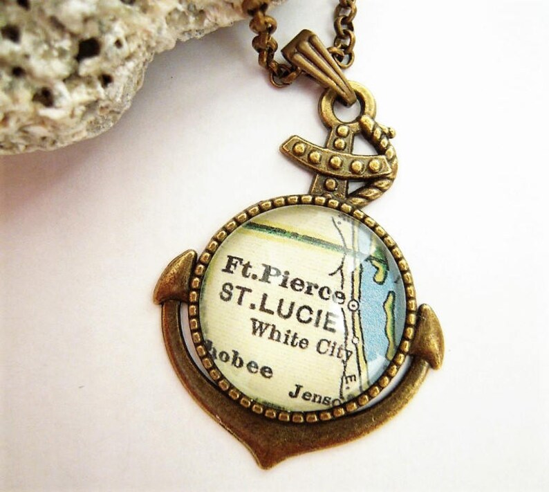 Custom Map Jewelry You Pick the Location Annapolis Maryland | Etsy