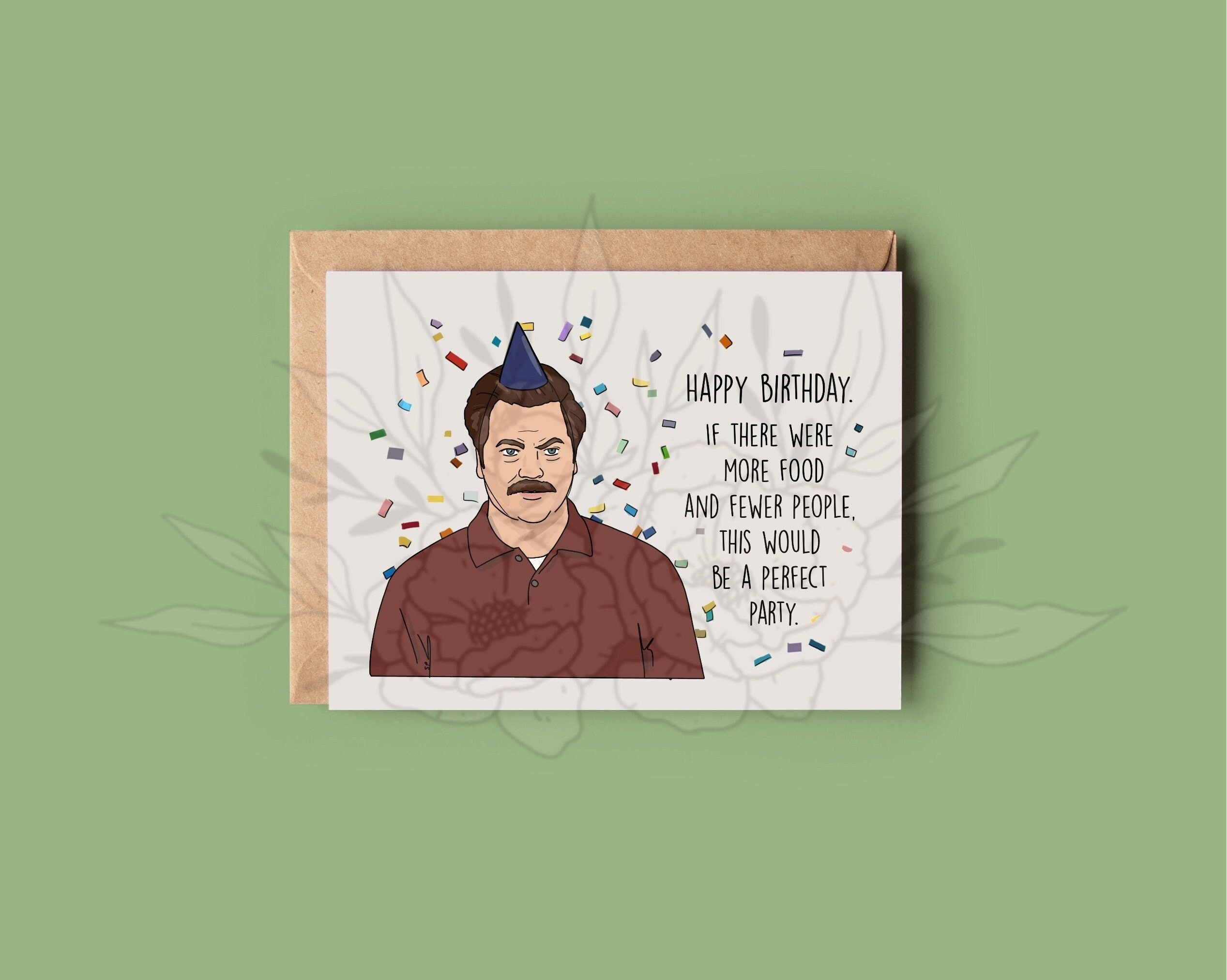 Ron Swanson Happy Face