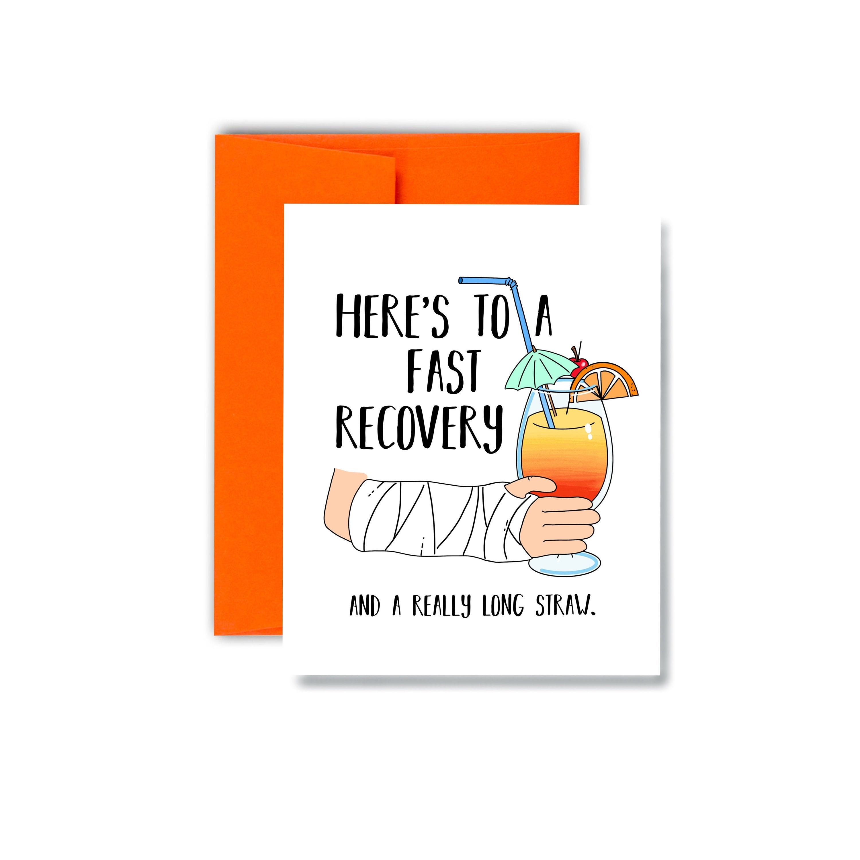 Fast Recovery Card Get Well Soon Funny Card Greeting Card | Etsy