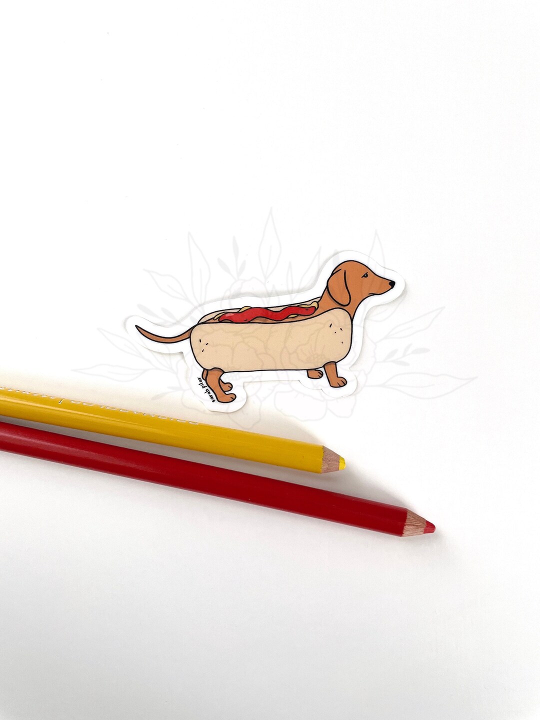 Funny Wiener Dog Sticker, Vinyl Sticker, Dog Sticker, Dachshund Sticker ...