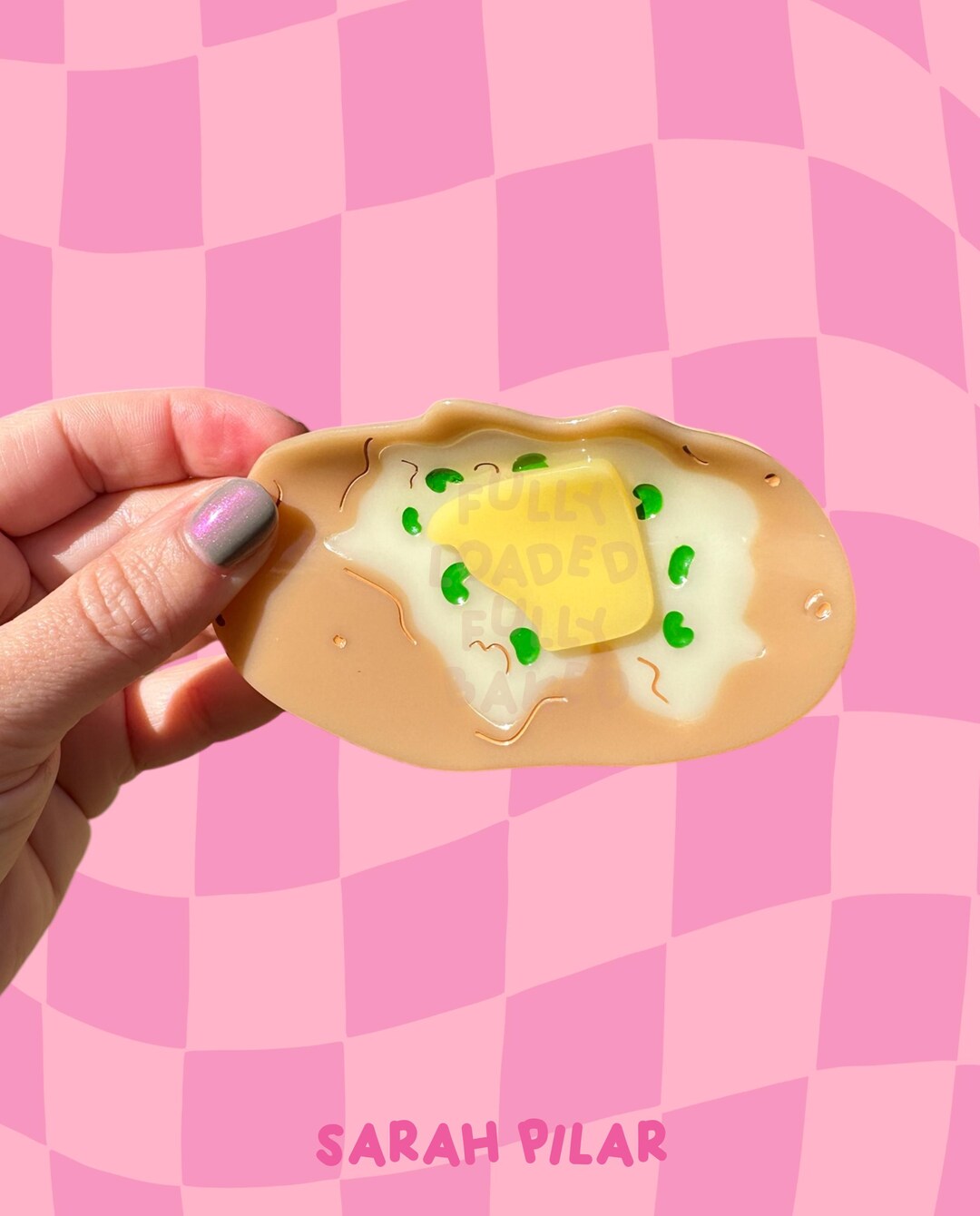 Baked Potato Hair Claw: Fun Foodie Accessory, Funky Food Hair Claw ...