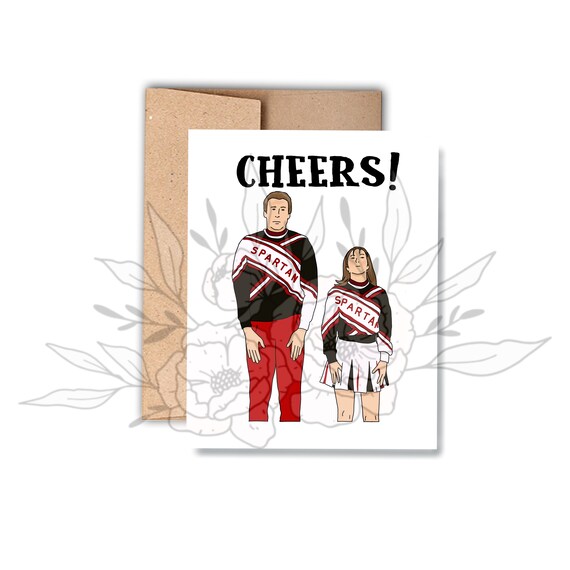 Cheers Card Funny Greeting Card Cheerleaders Cheers | Etsy