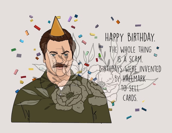 Ron Swanson Birthday Memes Ron Swanson Give A Man A Fish NEW