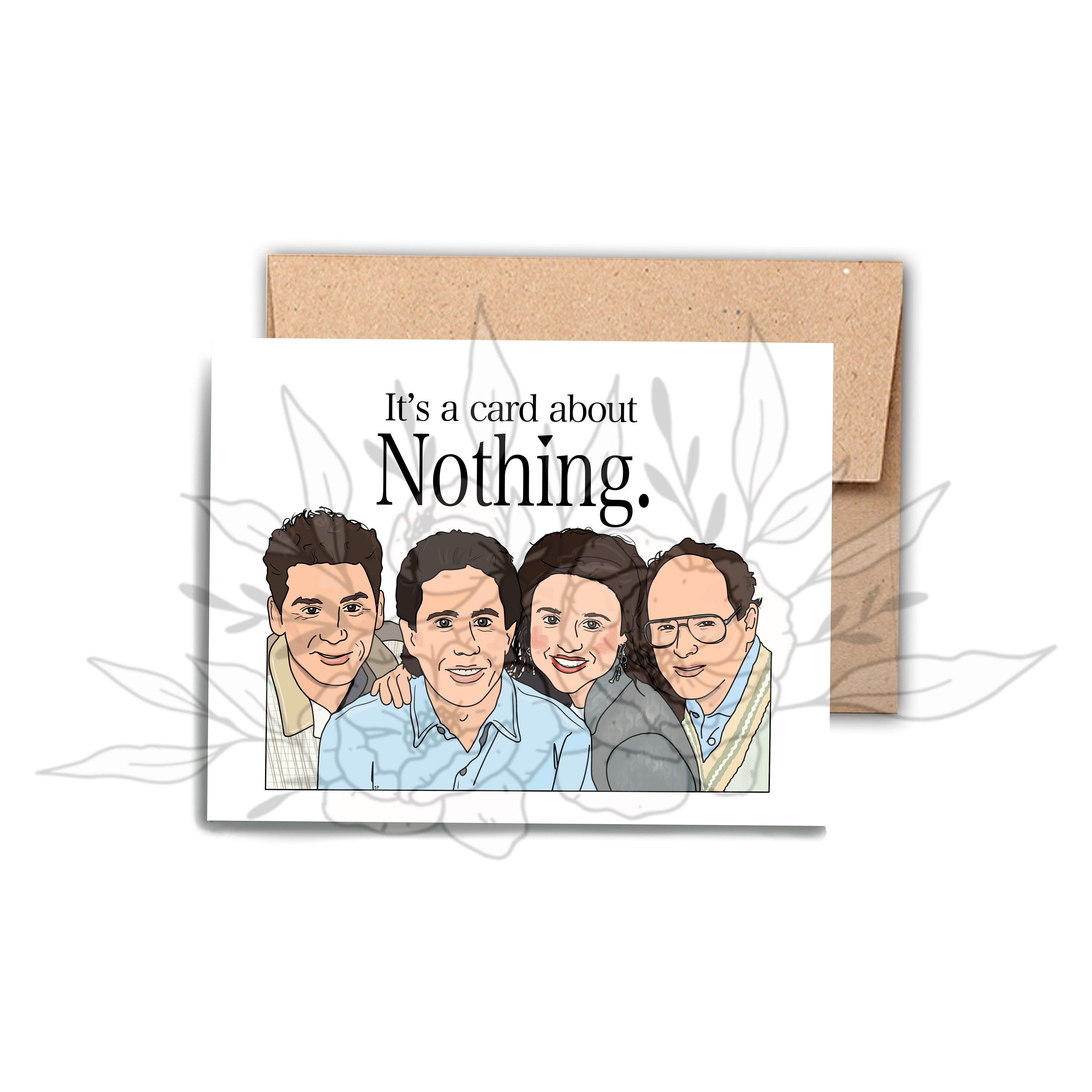 Card About Nothing Funny Greeting Card Card for Everything - Etsy