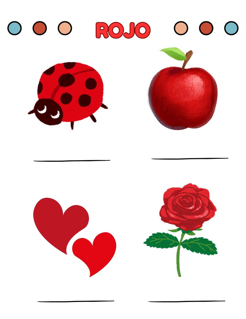 Learn Colors in Spanish. Aprende Los Colores En Español - Etsy