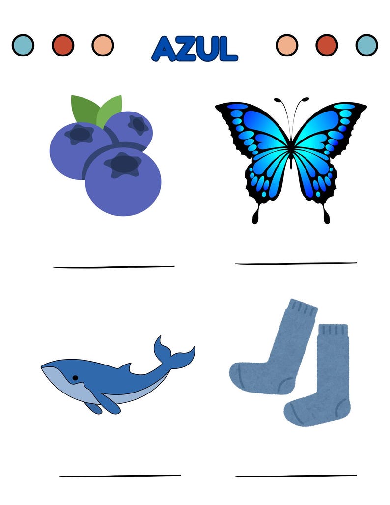 Learn Colors in Spanish. Aprende Los Colores En Español - Etsy