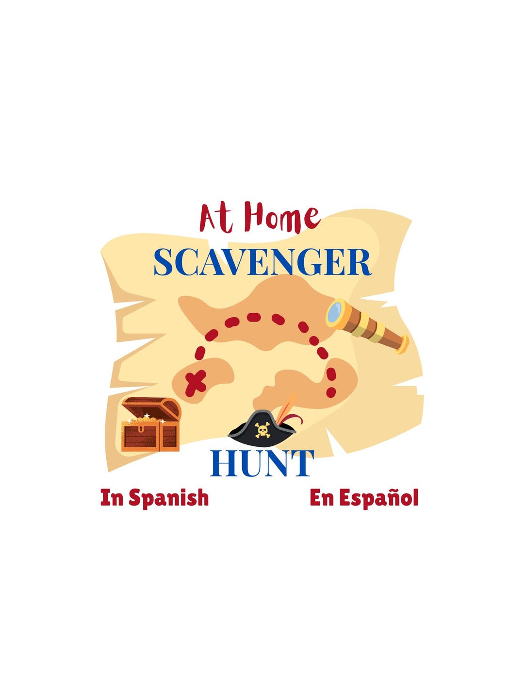 Scavenger Hunt in Spanish. Preschool Activities. - Etsy
