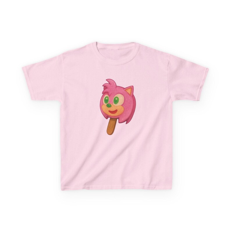 Custom Amy Rose Popsicle Graphic Tee With Cute Character Design ...