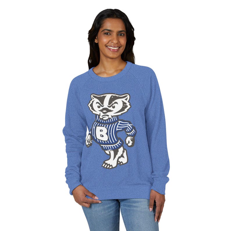 Bennington Badger Unisex French Terry Raglan Crewneck - Etsy
