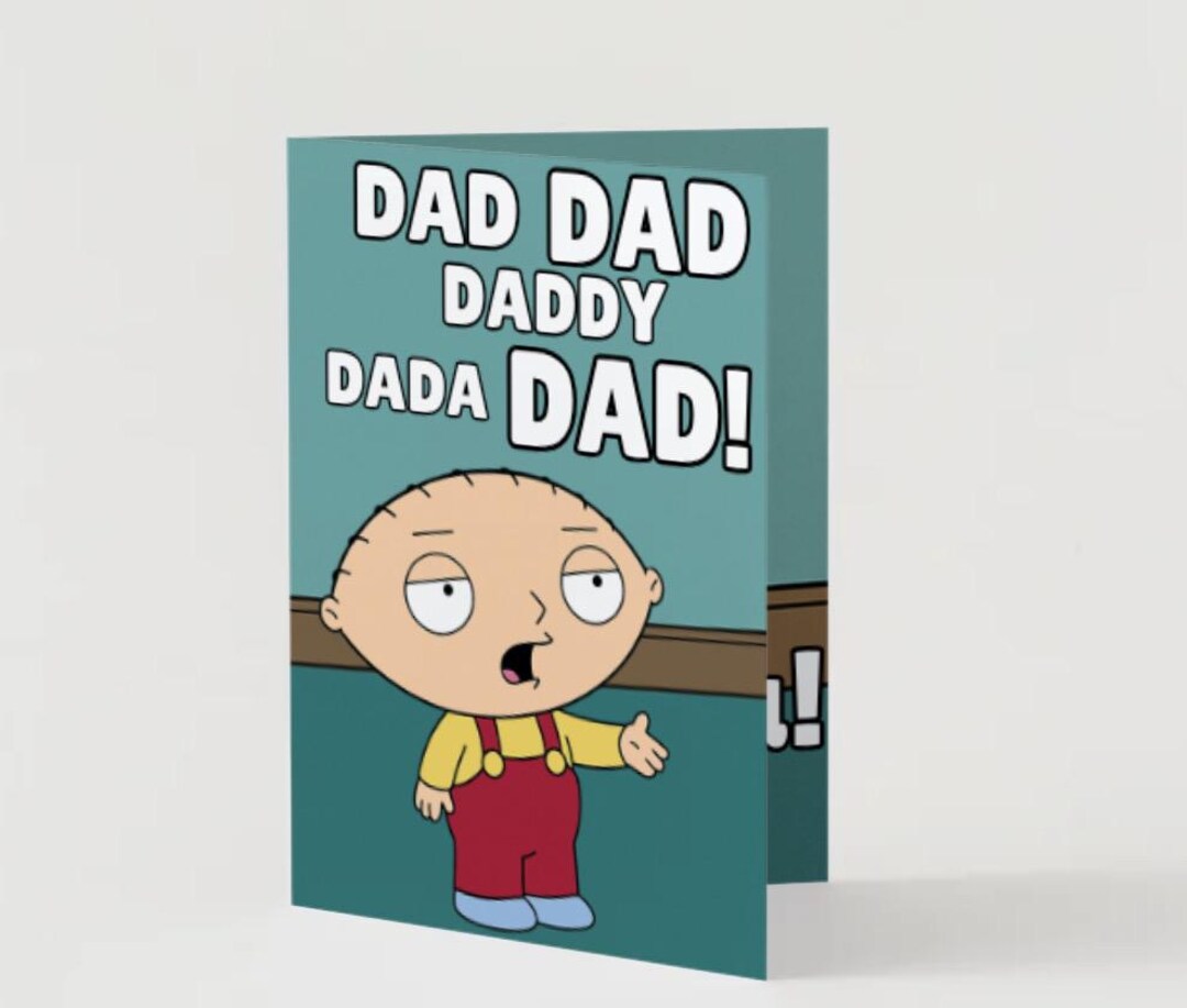 Funny Family Guy Stewie Dad Father’s Day Card Instant Digital ...