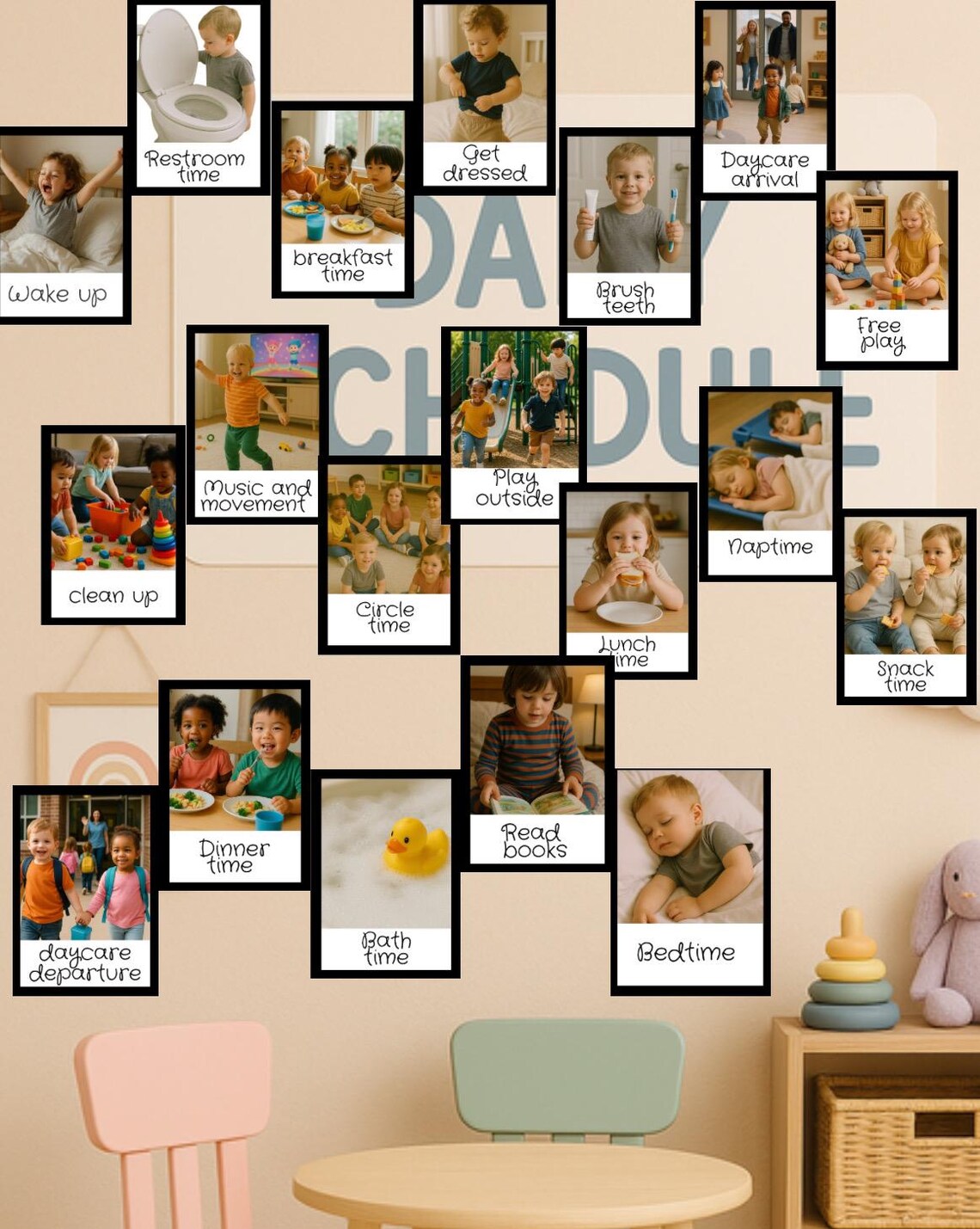 Instant Digital Download Daily Routine Visual Schedule Cards for ...