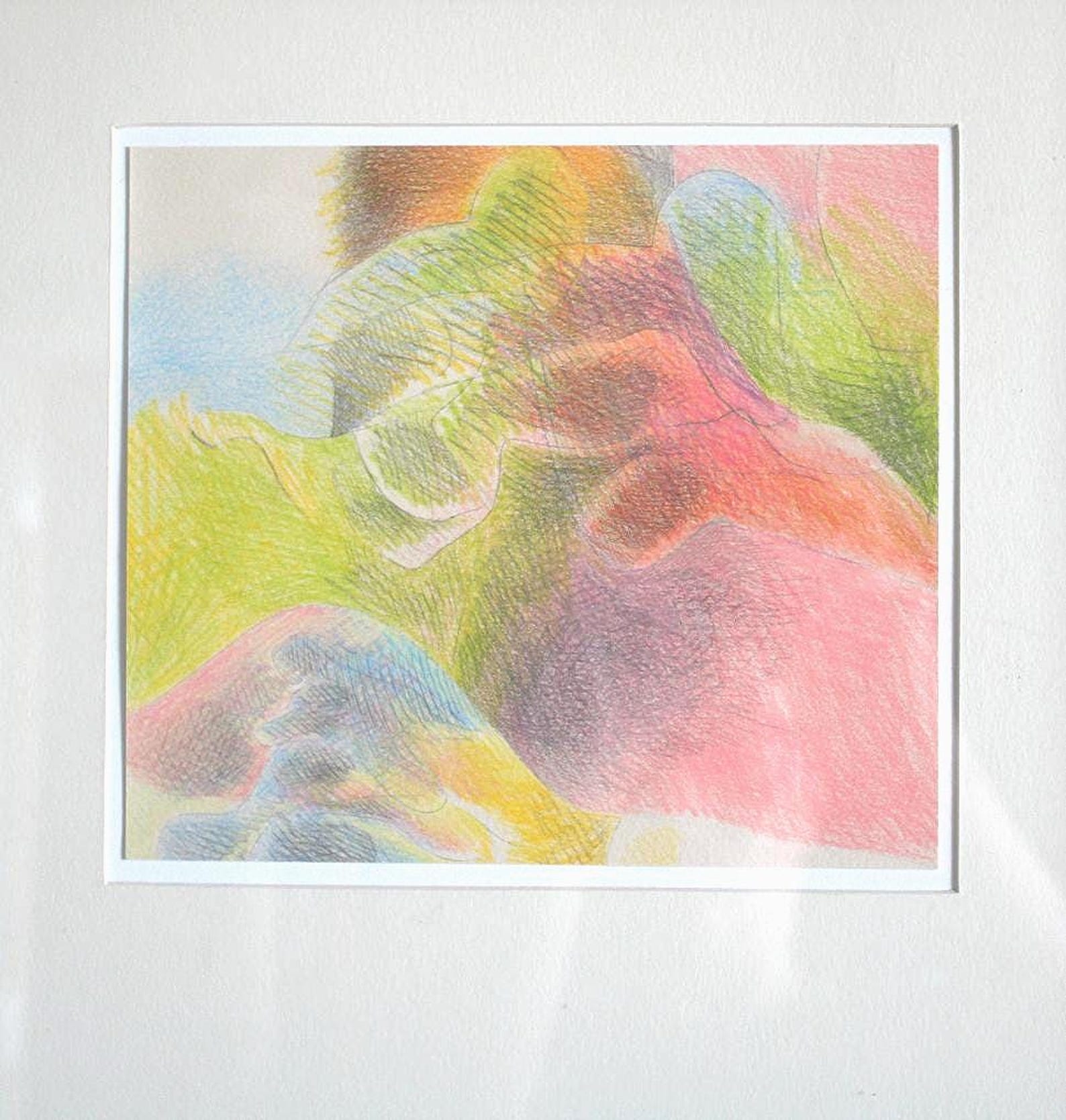 Original Pencil Abstract Cubist Drawing by Noreen Larinde One of One ...