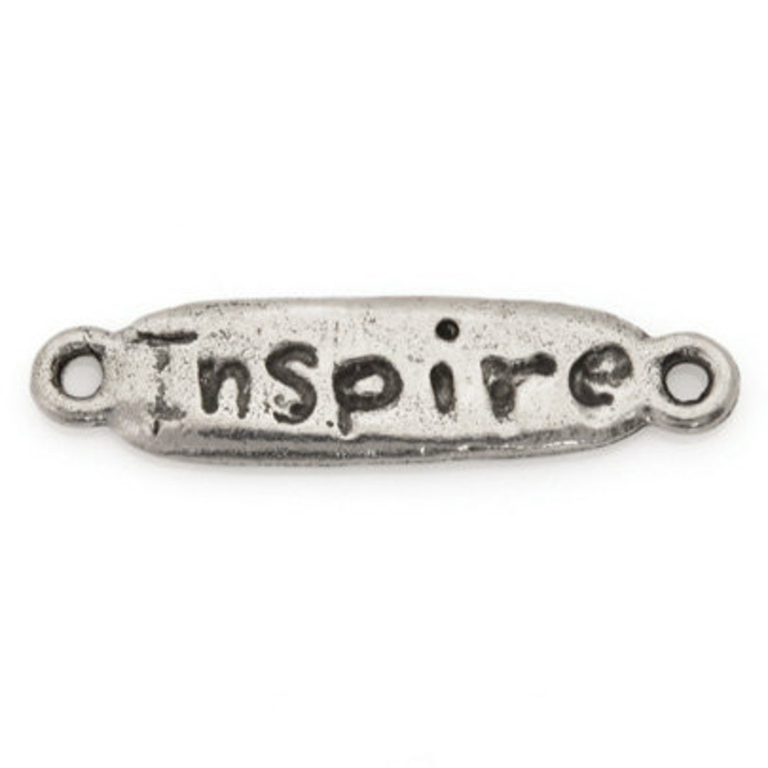 Casting-pewter-24x7mm “inspire” Word-connector-antique Silver-quantity ...