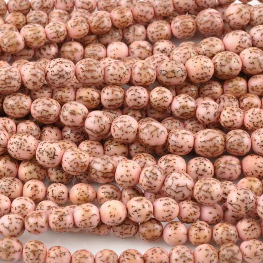 Natural Beads-8mm Round-salwag-baby Pink Pucalet-16 Inch Strand ...