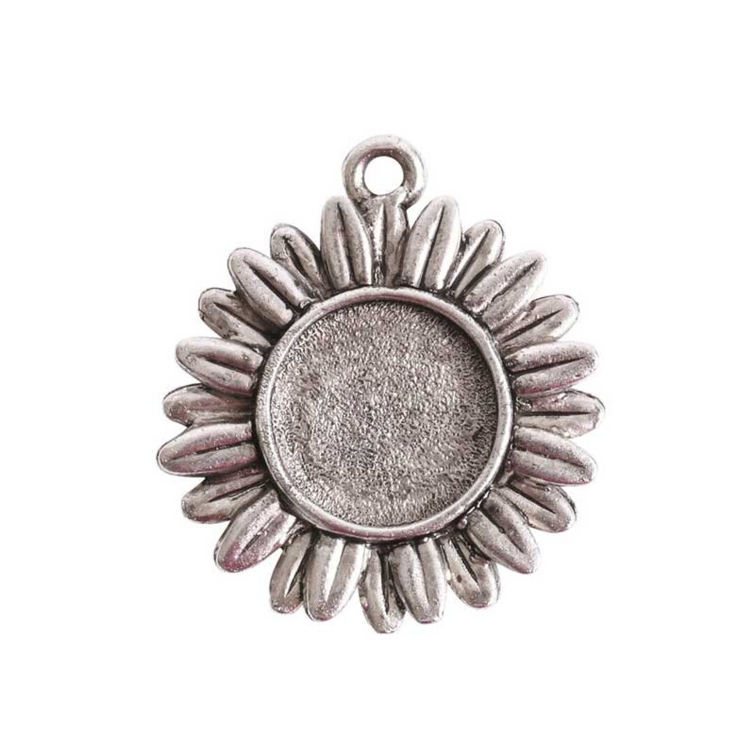 Nunn Design-pewter-24mm Mini Bezel Aster-single Loop-antique Silver ...