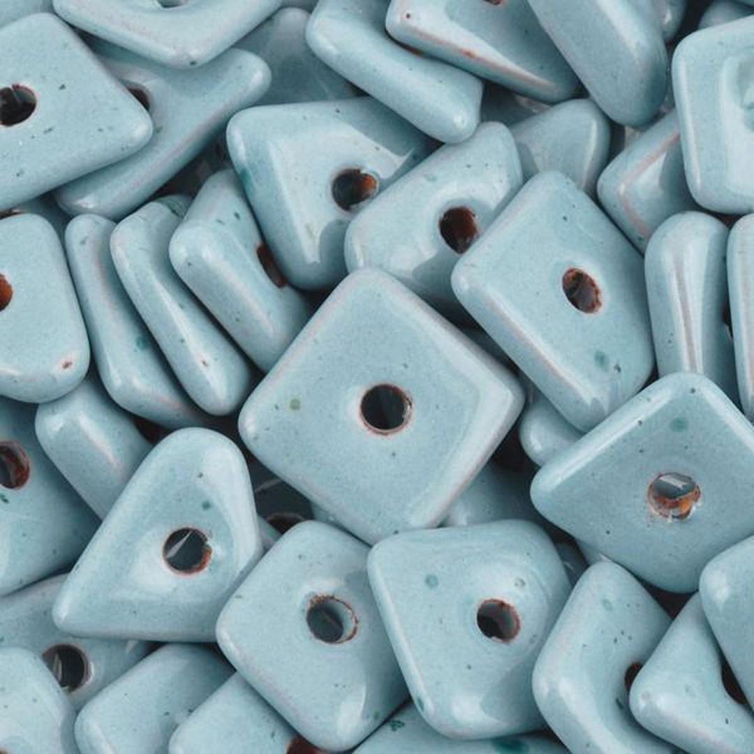 Ceramic Beads-14mm Abstract-stone Blue-quantity 2 - Etsy