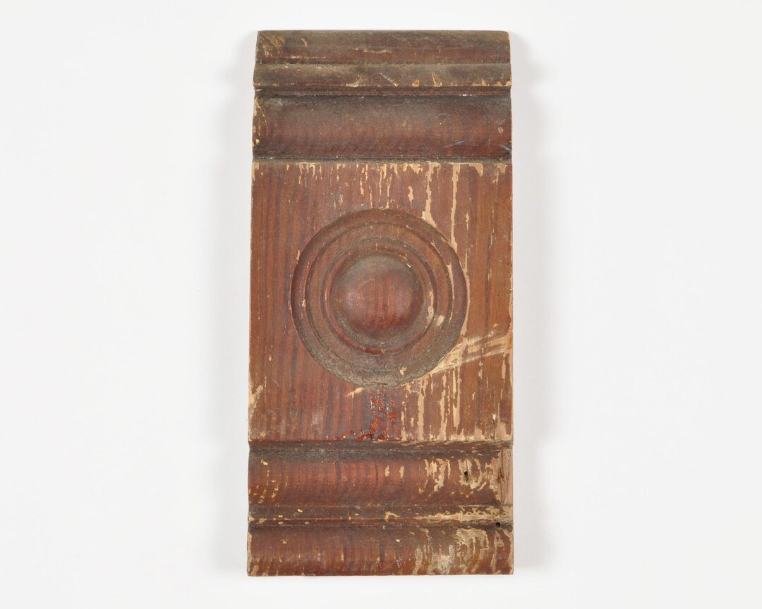 Chippy Brown Wood Plinth Block: Vintage Farmhouse Decor - Etsy