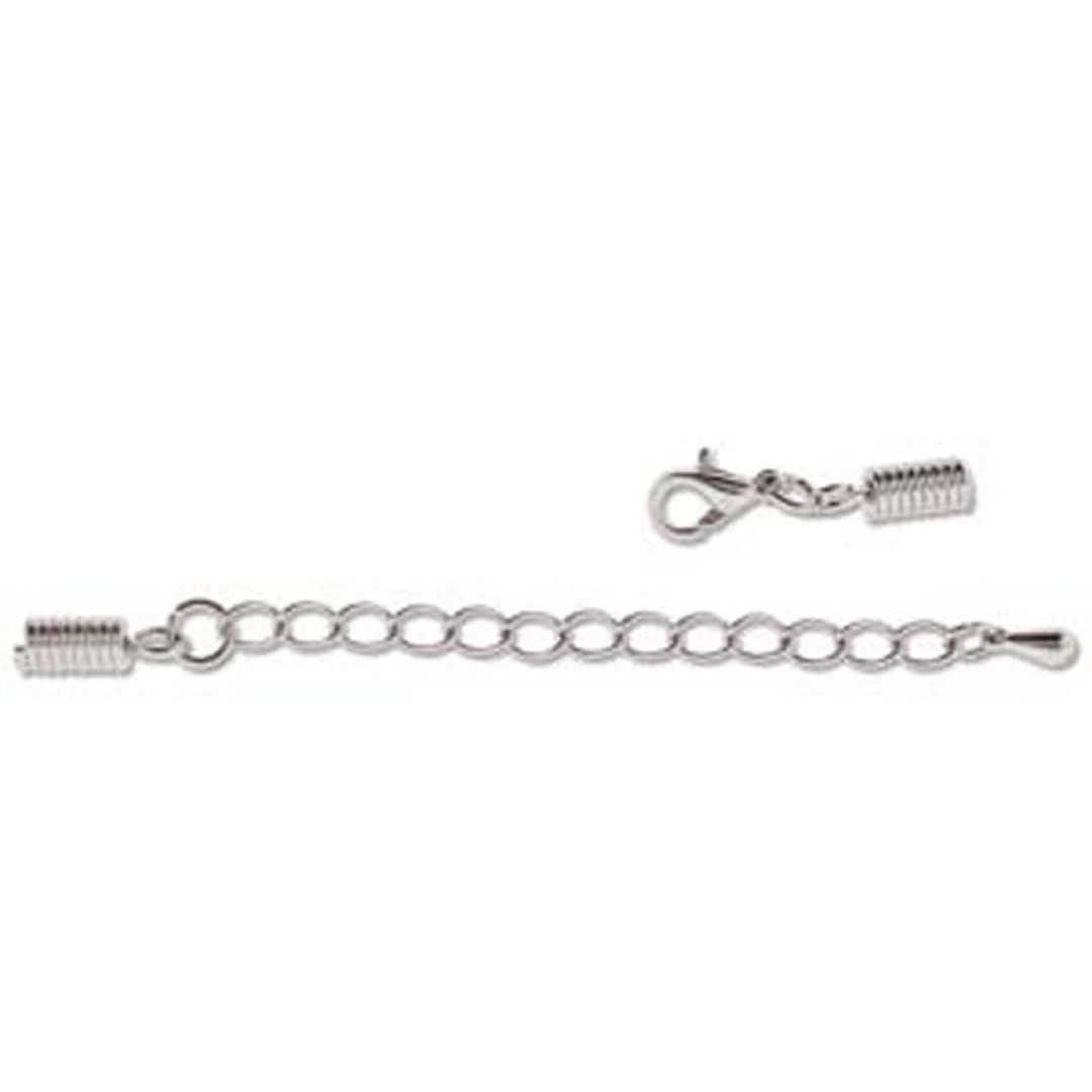 Findings-spring With Loop End-2 Inch Chain Extender-silver-quantity 1 ...
