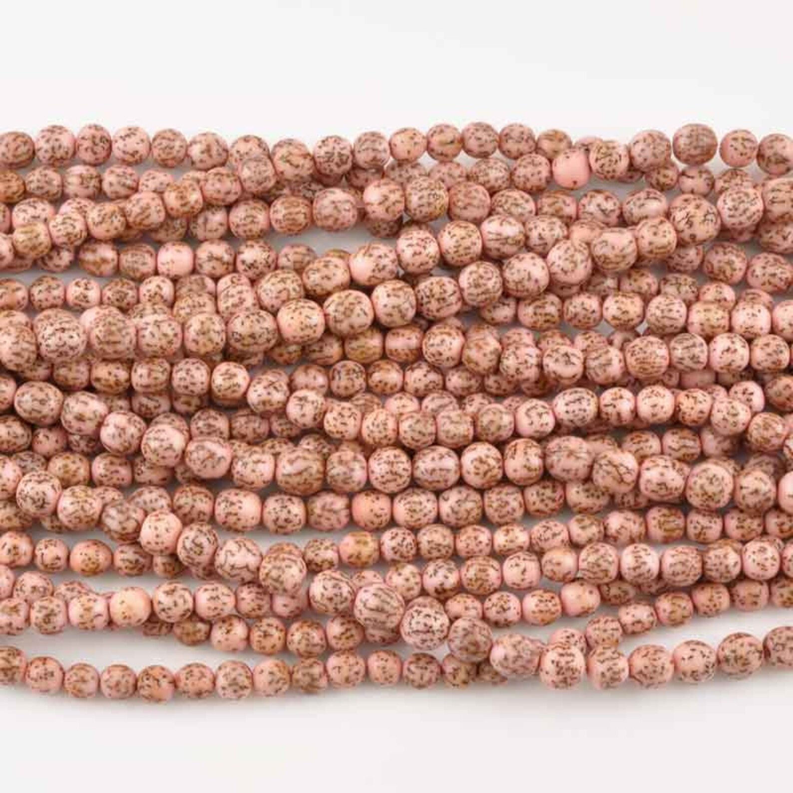 Natural Beads-8mm Round-salwag-baby Pink Pucalet-16 Inch Strand ...