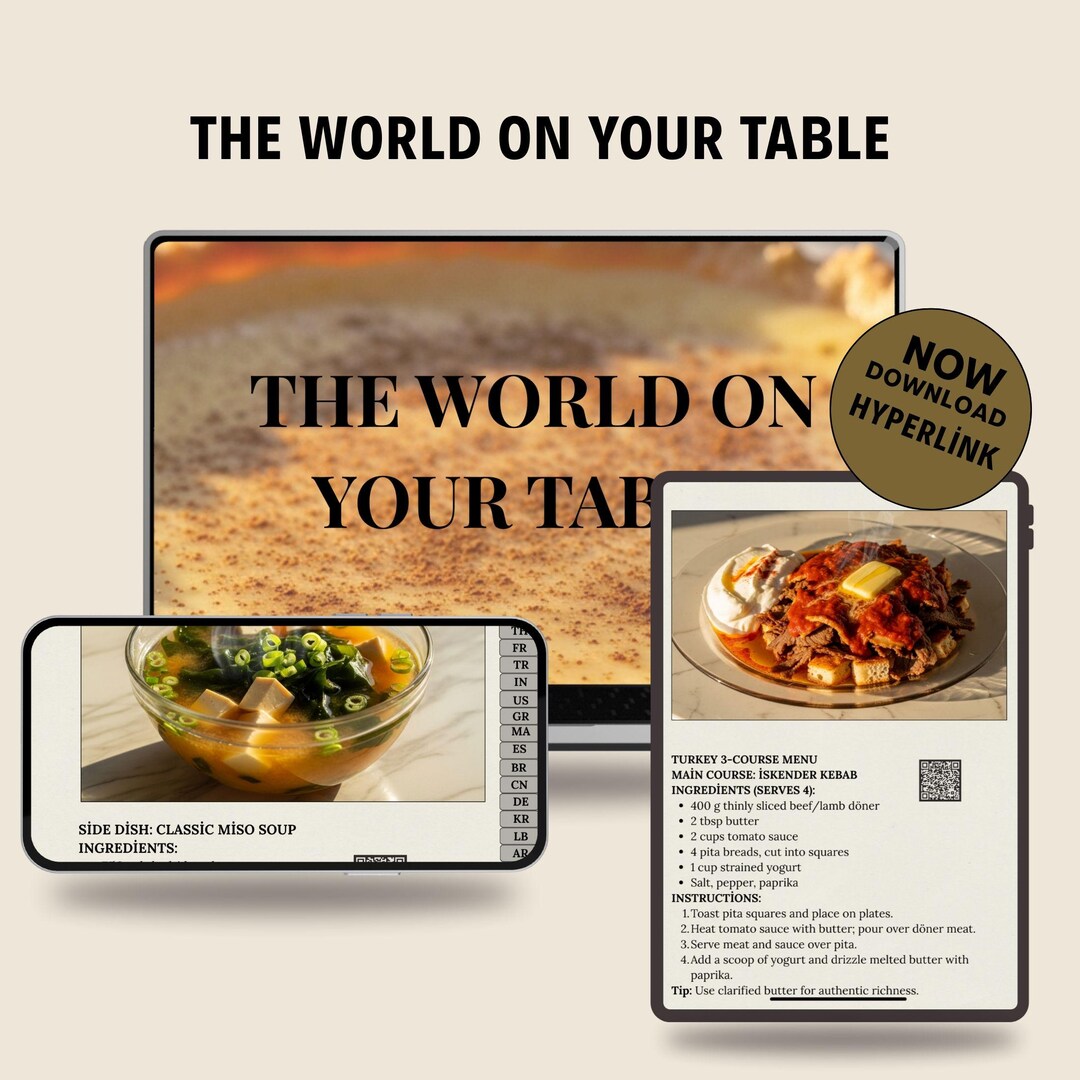 Instant Download | Global Cookbook PDF | World Recipes Ebook ...