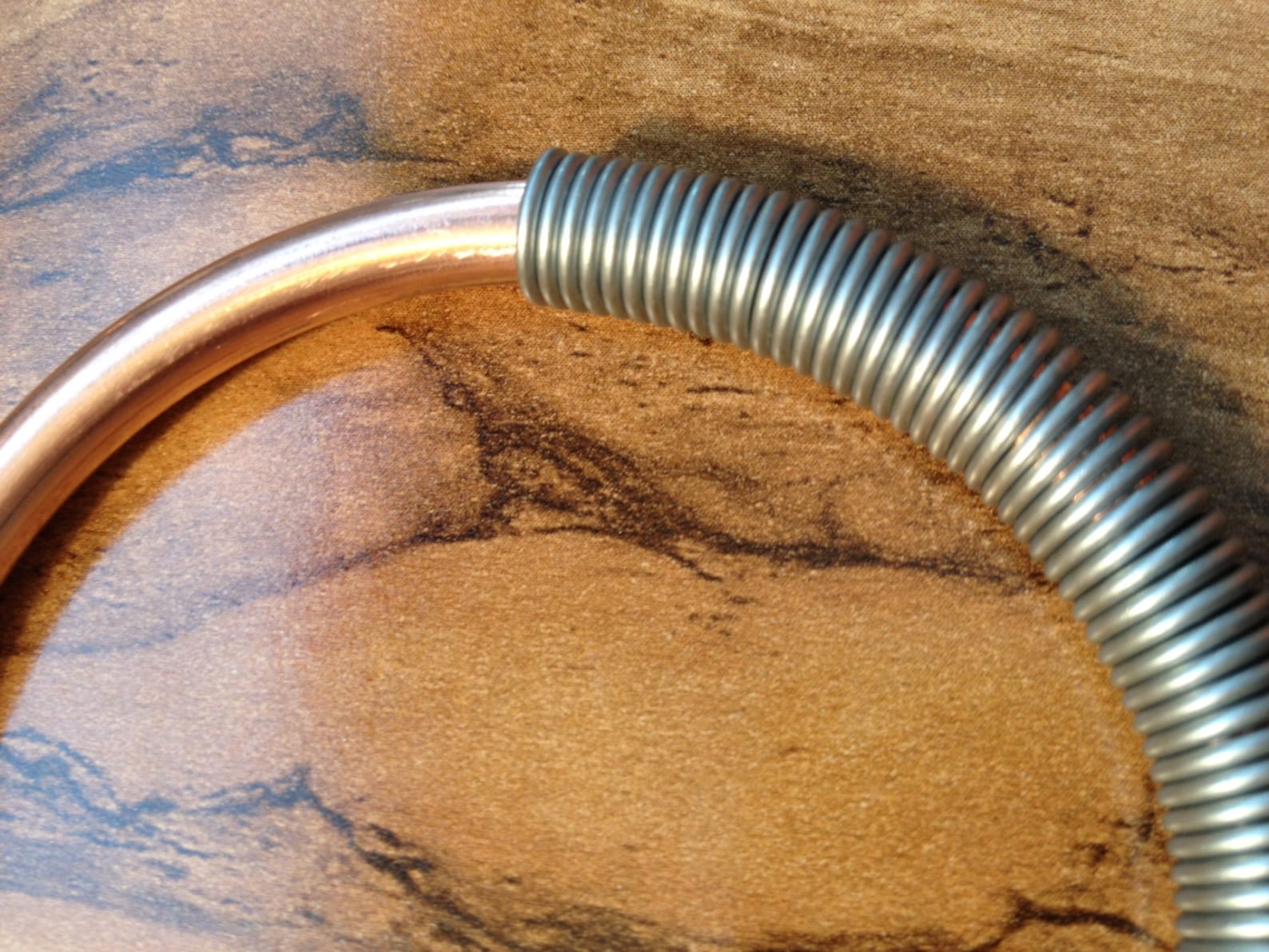 Solid Copper Hoops with Steel Coil Closure Earrings for | Etsy