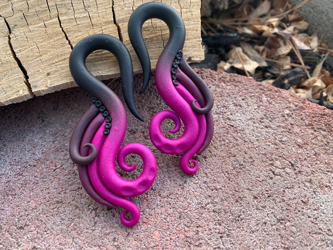 Color Fade kasey Earrings for Stretched Lobes - Etsy