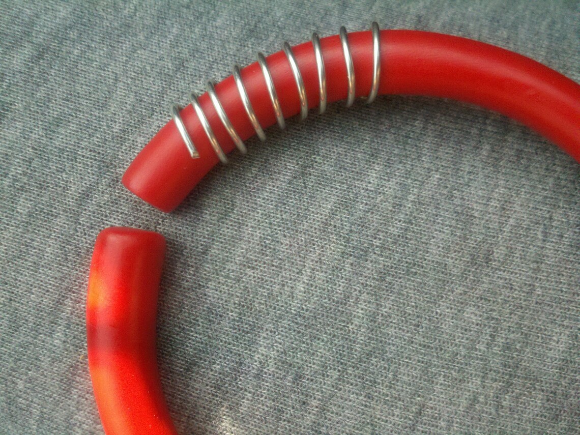 Polymer Coil Closure Hoops Earrings for Stretched Lobes | Etsy