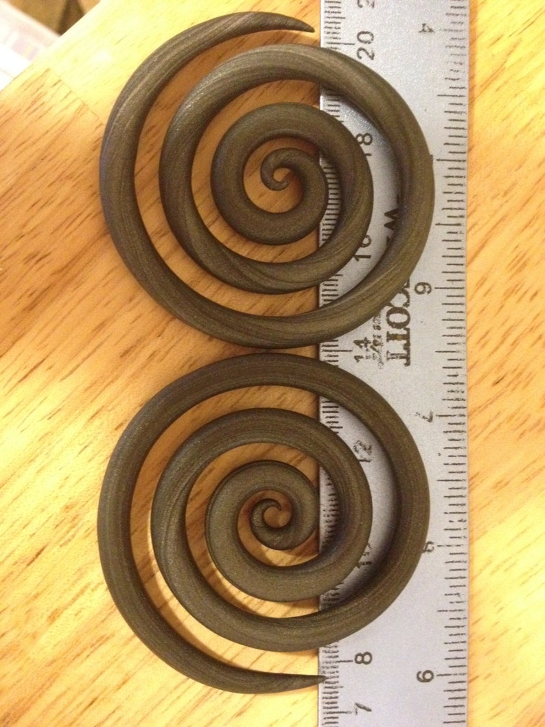 2.5 Gypsy Spirals 4g-00g Earrings for Stretched Lobes | Etsy