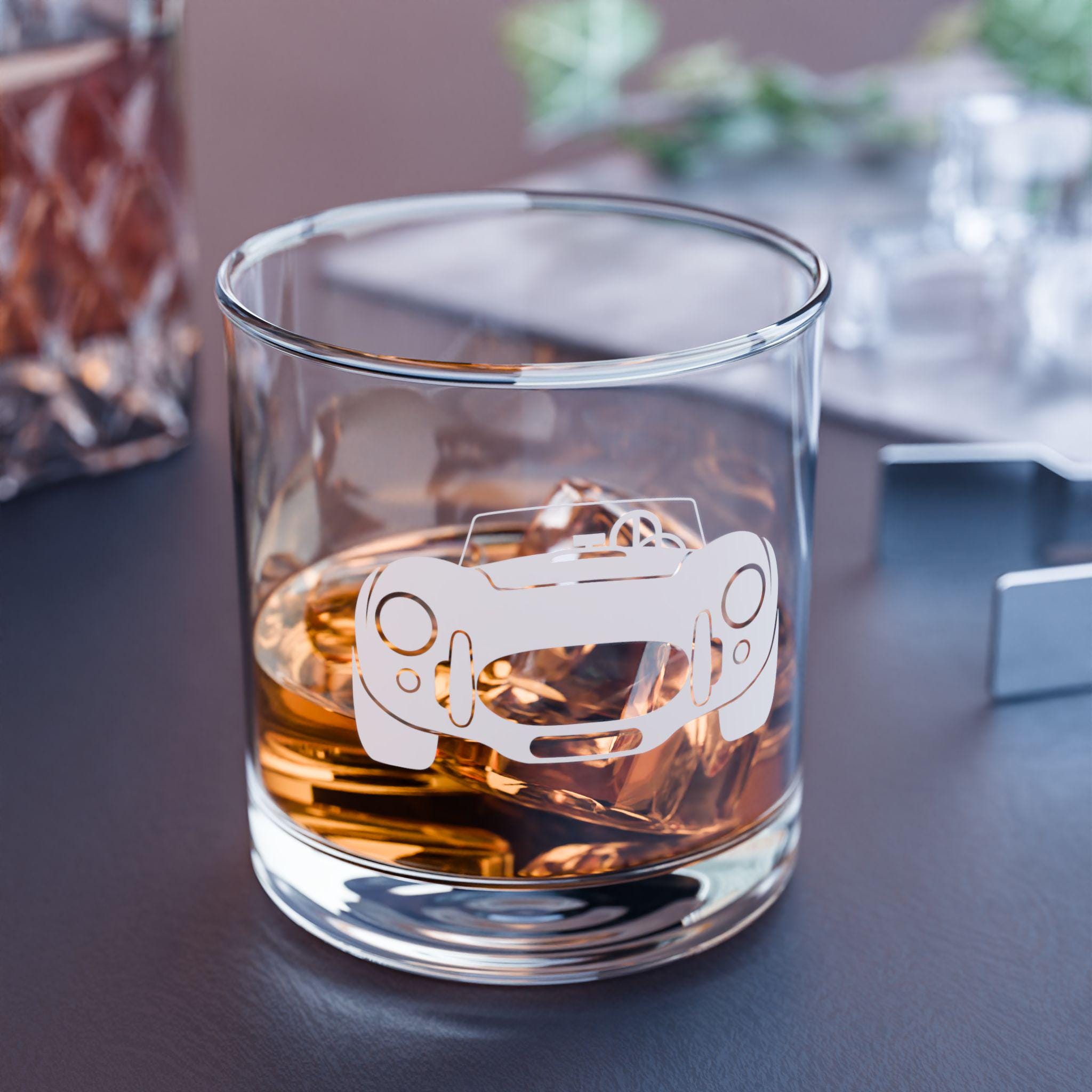 AC Cobra Whiskey Glass: Engraved Classic Car Rocks Glass - Etsy