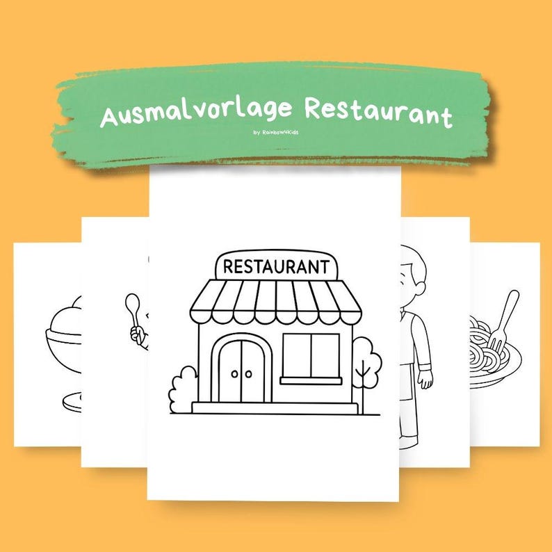 Restaurant Coloring Pages for Kids | Coloring Templates for on the Go ...