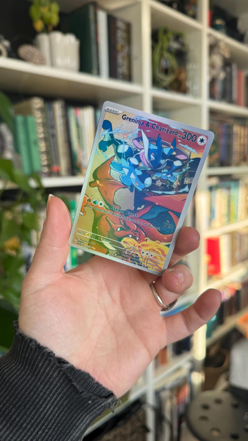 Charizard and Greninja Handmade Pokemon Card Print, Custom Fan Art TCG ...