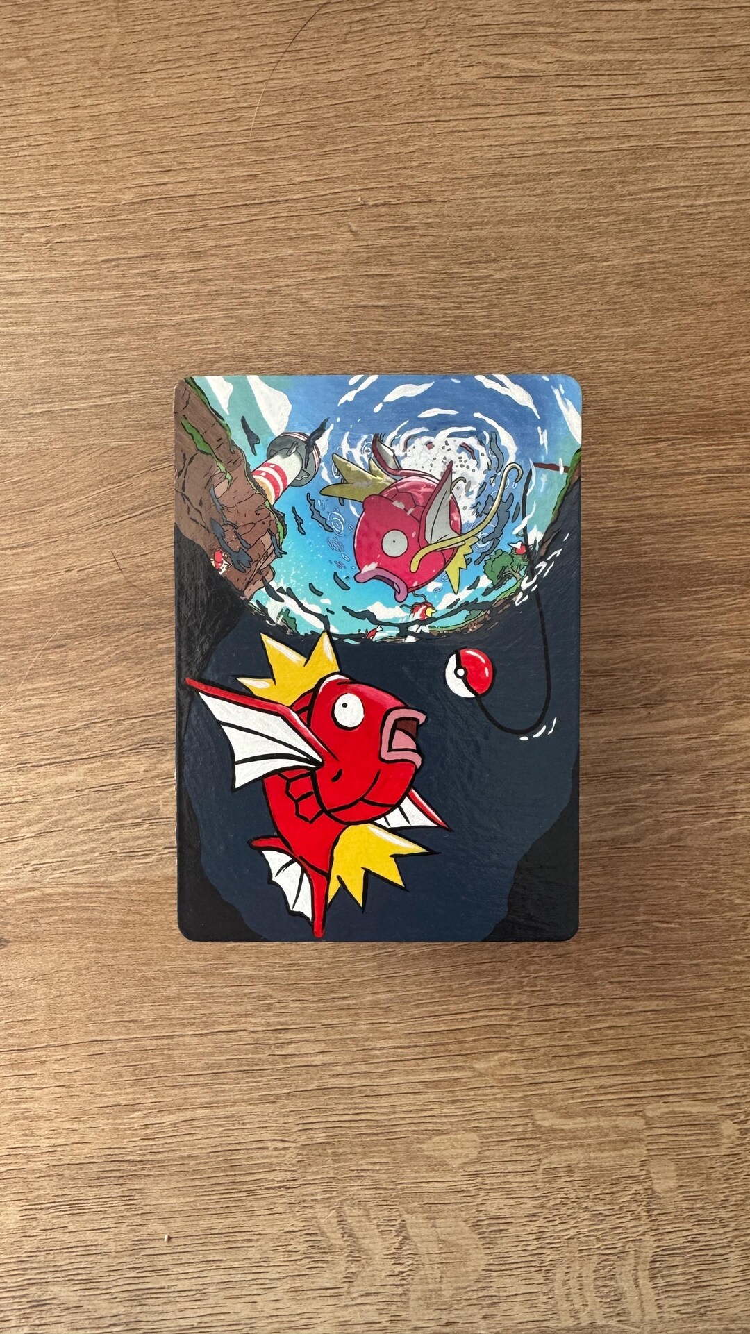 Magikarp Hand-painted Custom Pokemon Card, Cute and Unique Art Card ...