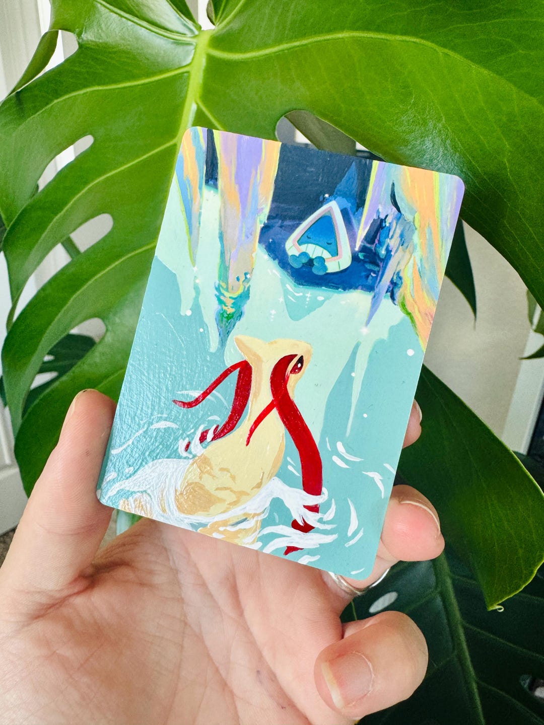 Hand-painted Milotic & Snorunt Pokemon Card, Original Fan Art - Etsy