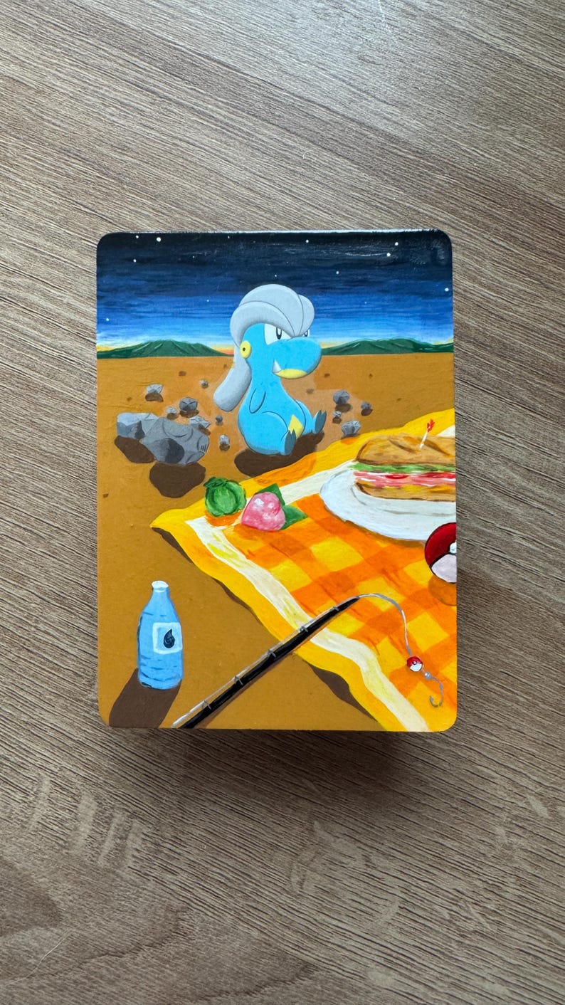 Bagon Hand-painted Custom Pokemon Card, Cute and Unique Art Card Gift ...