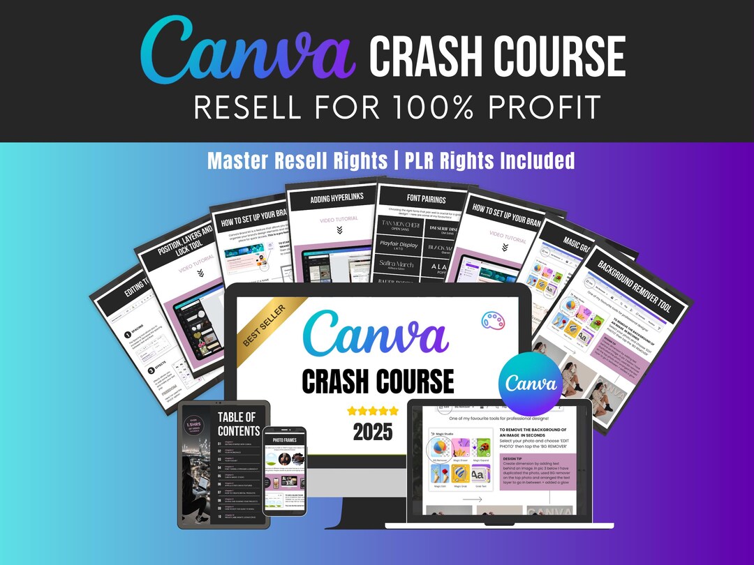 Canva Crash Course: Master Resell Rights, PLR Guide (digital Download ...