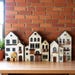 Rustic Wooden House Tabletop Set : 3 Double-sided Miniature English ...