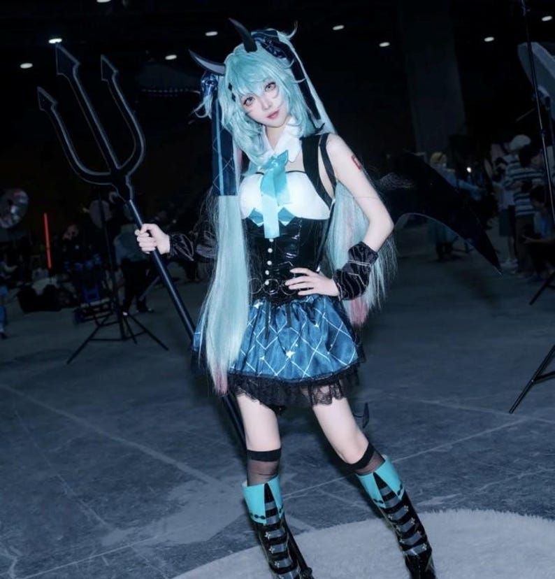 15 Days to Make - Hatsune Miku Devil Raccoon Cosplay Costume, Gothic ...